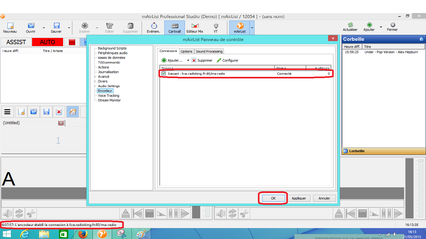 Diffuser avec mAirList – Centre d'aide RadioKing
